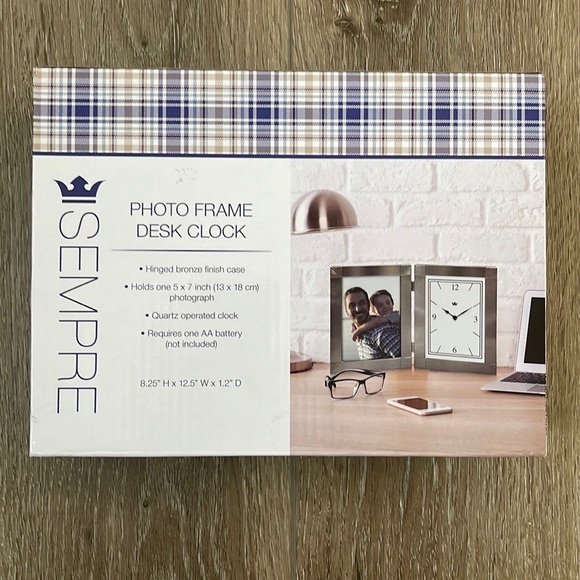 Sempre | Office | Nwt Photo Frame Sempre Clock Picture Frame | Poshmark